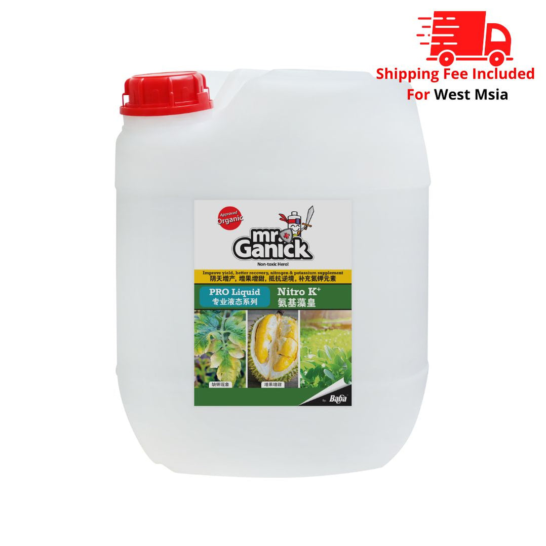 [PRE-ORDER] Farmer Pack- Mr Ganick Organic Nitro K+ (1L/ 4L/ 10L/ 20L) — Baba E Shop