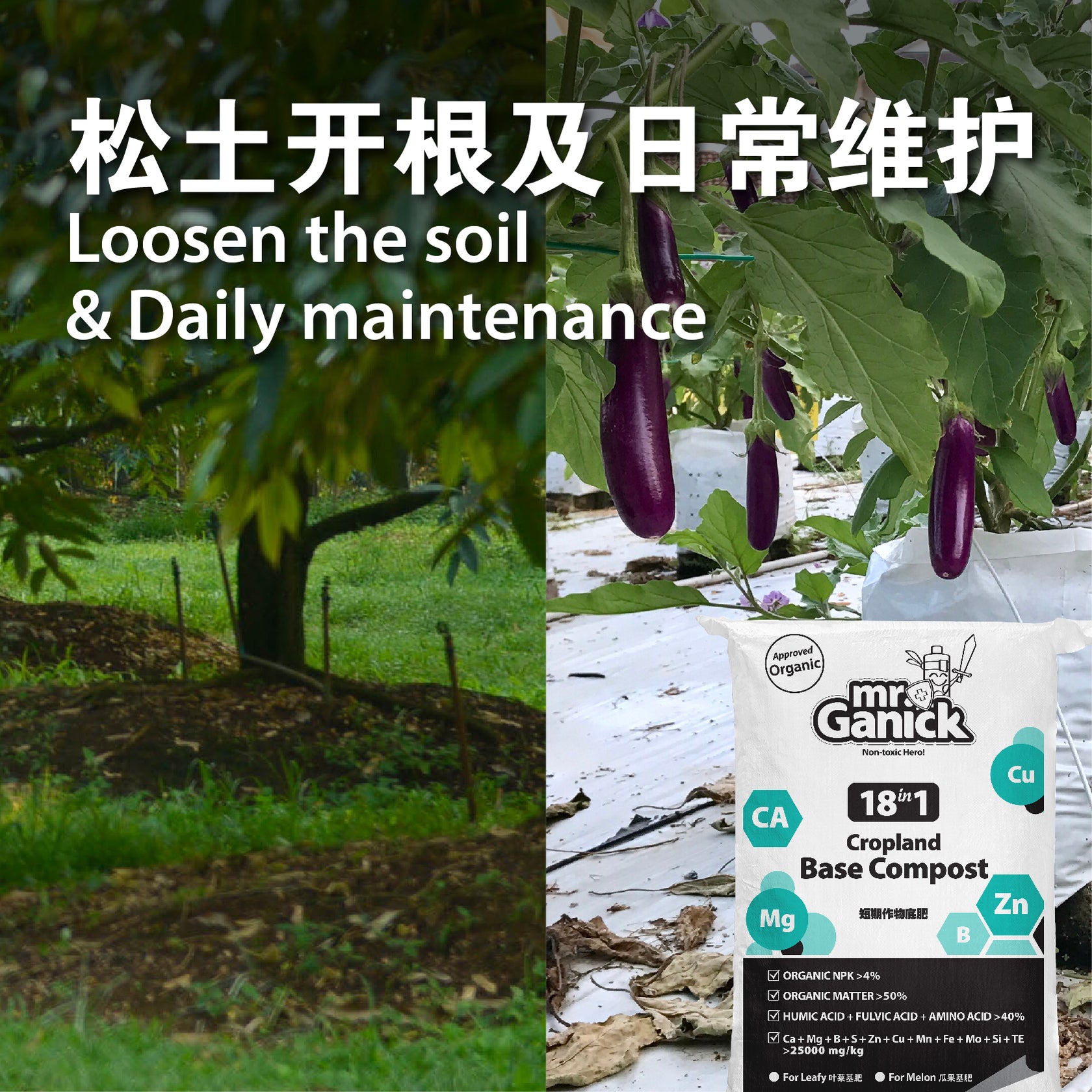 [PRE-ORDER] Farmer Pack - Mr Ganick Cropland Base Compost (25kg) — Baba ...